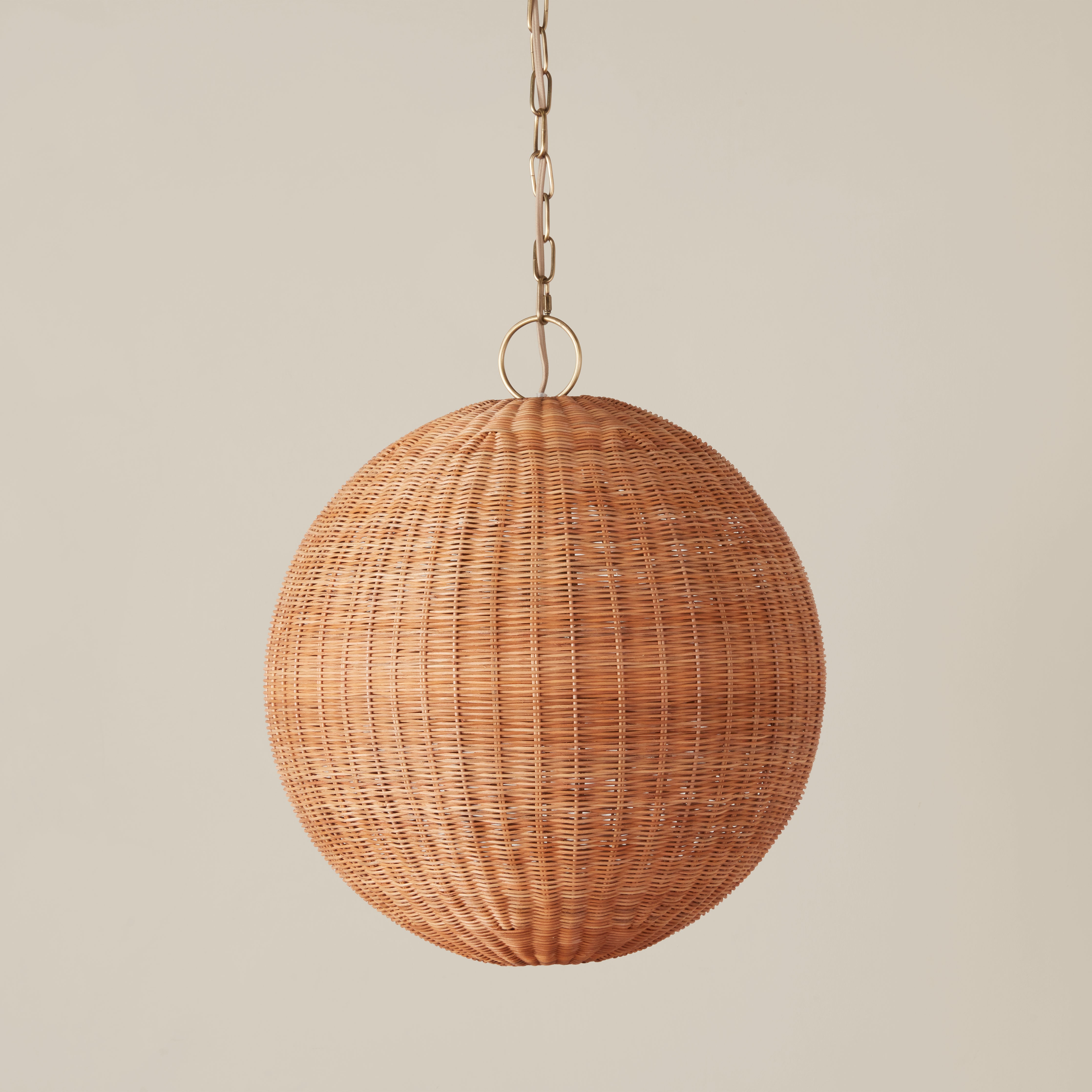 Miramar Rattan Round Pendant – Woven Shop
